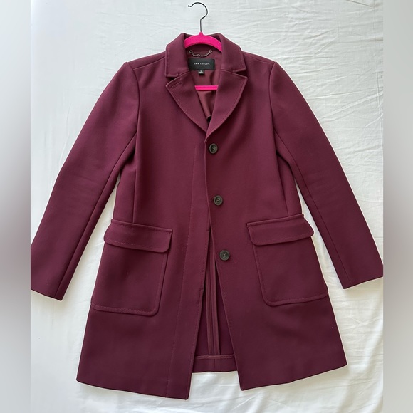 Ann Taylor | Jackets & Coats | Beautiful Ann Taylor Coat In Burgundy ...